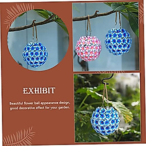SOLUSTRE Solar Flower Ball Light Outdoors Solar Lights Out Door Decor Hydrangea Decor Hydrangea Hanging Light Solar Ball Light Solar Hanging Ball Solar Blue Hydrangea Lamp Garden Solar Lamp