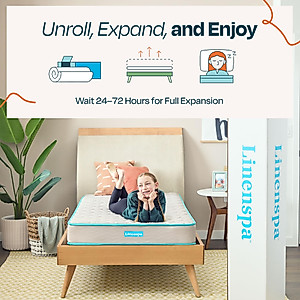 Linenspa 6 Inch Mattress - Firm Feel - Bonnell Spring with Foam Layer - Mattress in a Box - Youth or Kids Bed - Guest Bedroom - Durable and Breathable Support - Affordable - Twin XL Size