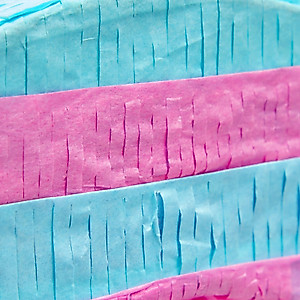 Juvale Pull String Gender Reveal Question Mark Pinata, Boy or Girl Baby Shower Party Supplies (17 x 11 x 3 In)