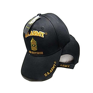 Flakita's Novelties Oficially Licensed US Army 1SG First Sergeant Retired Veteran Hat Ball Cap