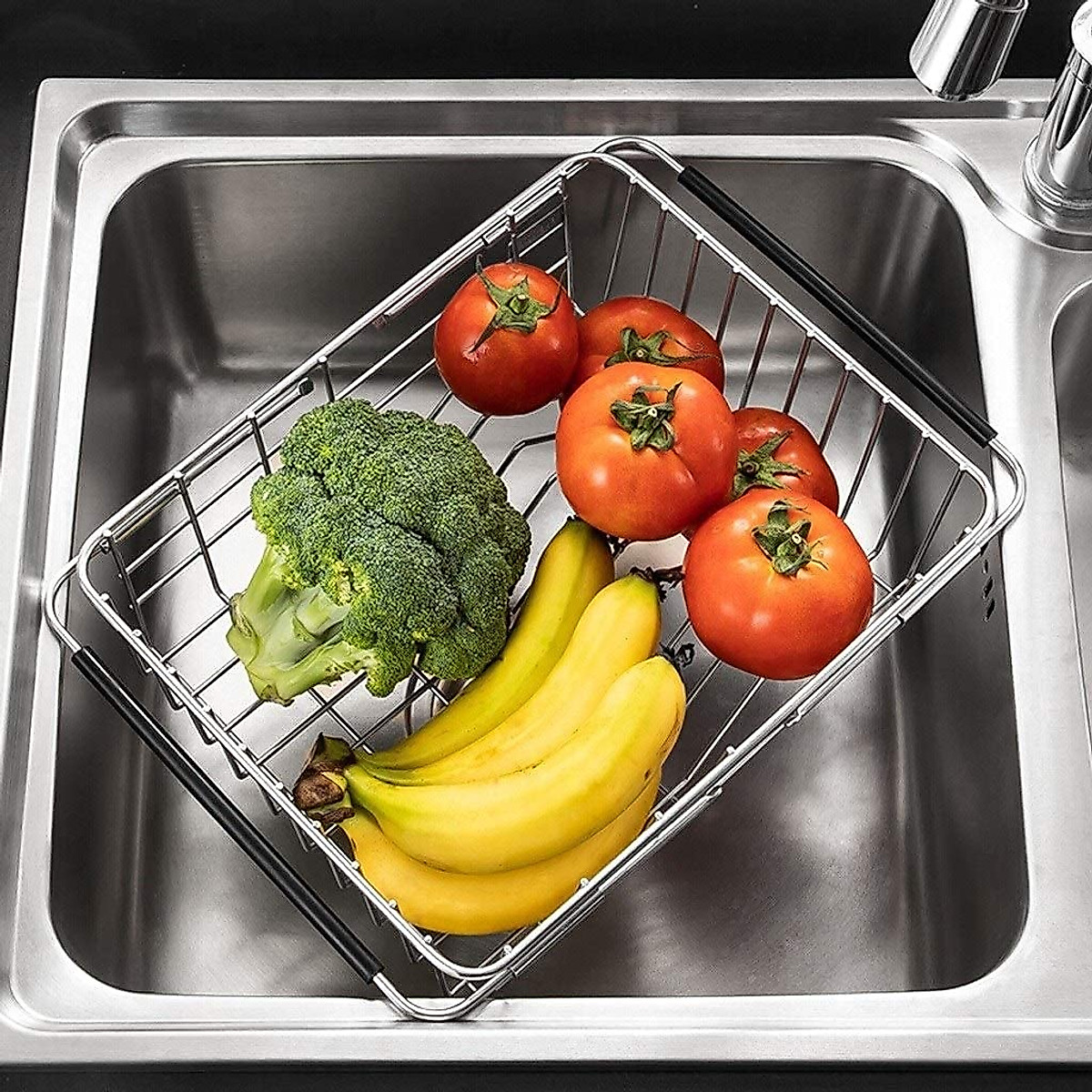 Plate Rack Draining Dish Rack Expandable Dish Drying Rack Organizer And Utensil Cutlery Holder, Stainless Steel Over Sink Dish Rack Pan Plate Holder