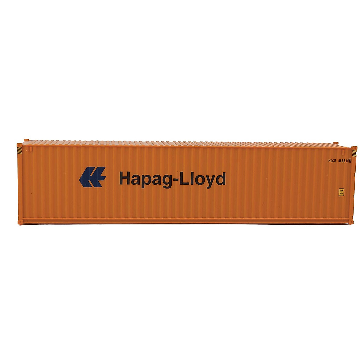 Walthers SceneMaster HO Scale Model of Hapag Lloyd (Orange, Blue) 40' Hi Cube Corrugated Side Container,949-8254