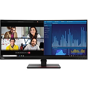 Lenovo ThinkVision P34W-20 34" UW-QHD Curved Screen WLED LCD Monitor - 21:9 - Raven Black - 34" Class - (IPS) Technology - 3440 x 1440 -1.07 Billion Colors - 300 Nit - (Renewed)