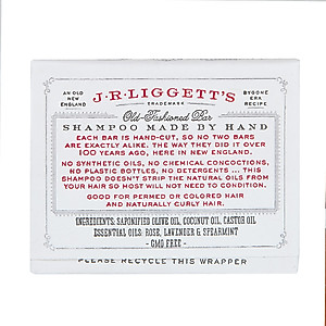 J·R·LIGGETT'S All-Natural Mini Shampoo Bars with Antioxidants - Sulfate-Free, Supports Strong and Healthy Hair, Travel Pouch Pack of 4