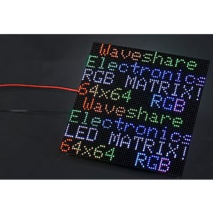 Flexible RGB Full-Color LED Matrix Panel 64x64, 4096 RGB LEDs, 3mm Pitch, Adjustable Brightness Chainable Design, Display Text/Colorful Image/Animation, for Raspberry Pi/Raspberry Pi Pico / ESP32