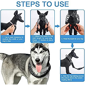 CBBPET Dog Prong Collar, Adjustable Dog Training Collar with Quick Release Buckle for Small Medium Large Dogs