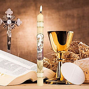 First Holy Communion Taper Candlestick Keepsake Gift for Boys, 9 3/4 Inches