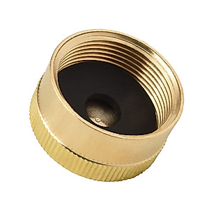 Flame King AB228 4-Pc Universal Solid Brass Caps for 1LB Propane Bottle Gas Tank Cylinders