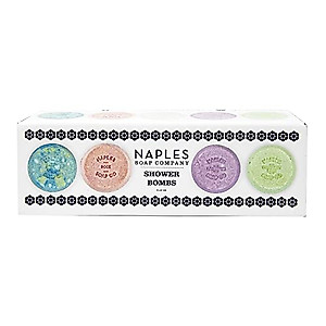 Naples Soap Company Shower Bomb Aromatherapy Variety Box, Steamer Tablets Create a Spa-Like Experience at Home with Scents, Set of 5 Shower Bombs