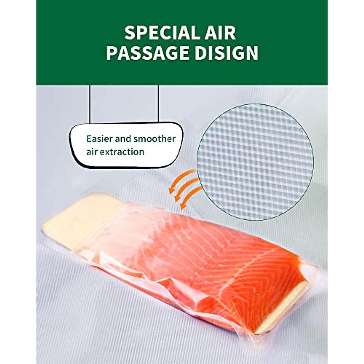 ZRFooCoo Vacuum Sealer Bags for Food Saver, Seal a Meal, BPA Free, Commercial Grade, Great for Vac Storage, Meal Prep or Sous Vide 12" x 20' (Pack of 2)