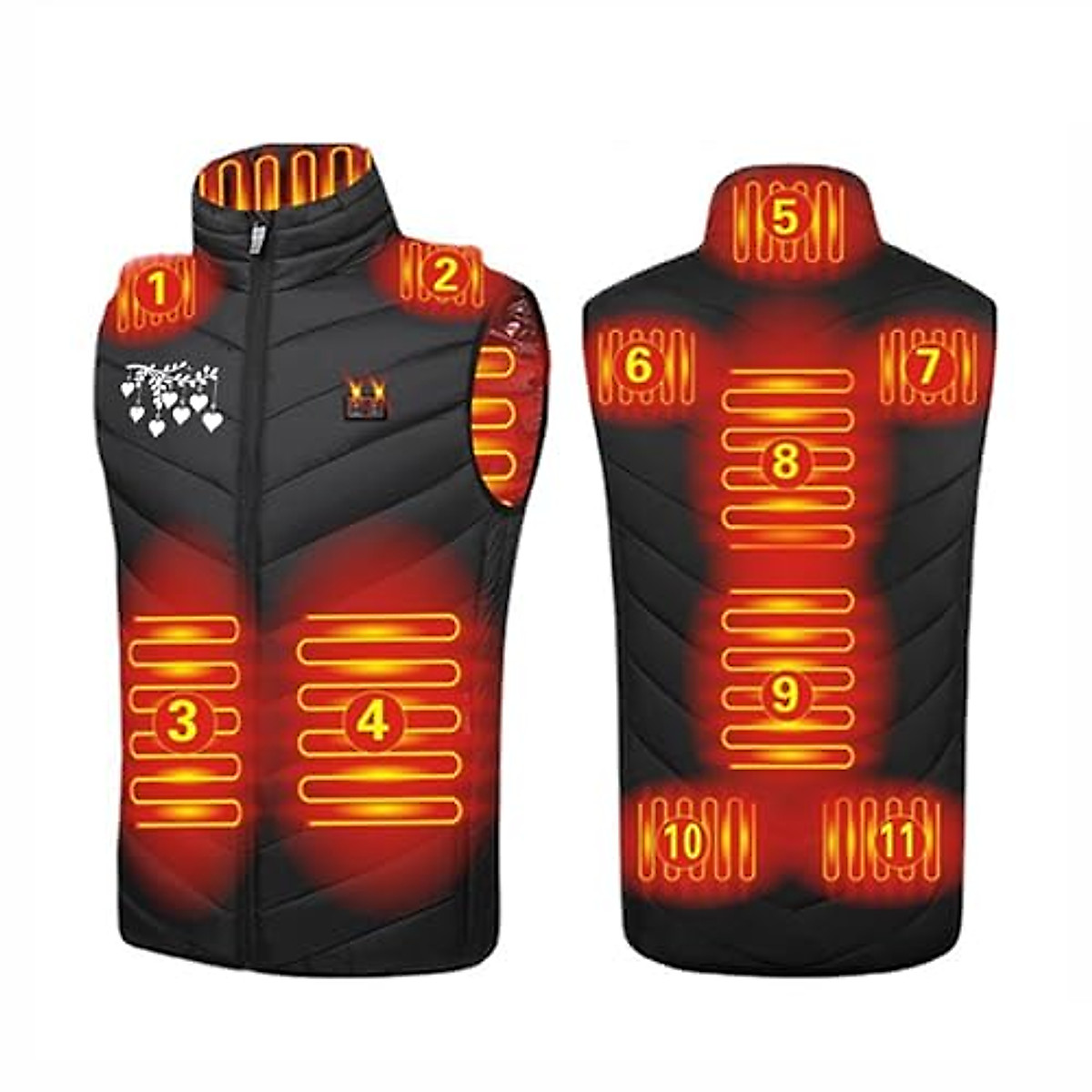 ysgfhgjw deals of the day lightning deals Heated Vest for Men and Women, USB Rechargeable Heated Jacket Electric Heating Vest, Not Included Battery Black S