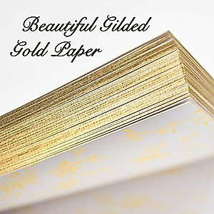 J&A Homes Polaroid Guest Book for Wedding - Registry Sign-In Book for Wedding, Reception, Engagement, Birthday, Baby Shower - White Guestbook w/Bookmark & Gold Floral Design - 9" x 6" (100 Pages)