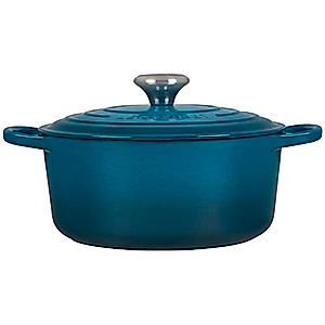 Le Creuset Enameled Cast Iron Signature Round Dutch Oven, 4.5 qt., Deep Teal