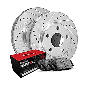 R1 Concepts Rear Brakes and Rotors Kit |Rear Brake Pads| Brake Rotors and Pads| Optimum OEp Brake Pads and Rotors|fits 2012-2017 Audi A4, A4 Quattro, A5, A5 Quattro, Q5