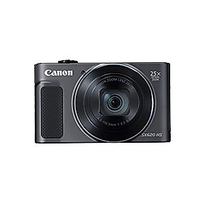 Canon PowerShot SX620 Digital Camera w/25x Optical Zoom - Wi-Fi & NFC Enabled (Black) (Renewed)