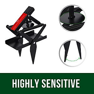 Garsum EasySet Mole Trap, Black Scissor Trap for Lawns, Reusable Quick and Clean Kill Vole Trap, 1 Set