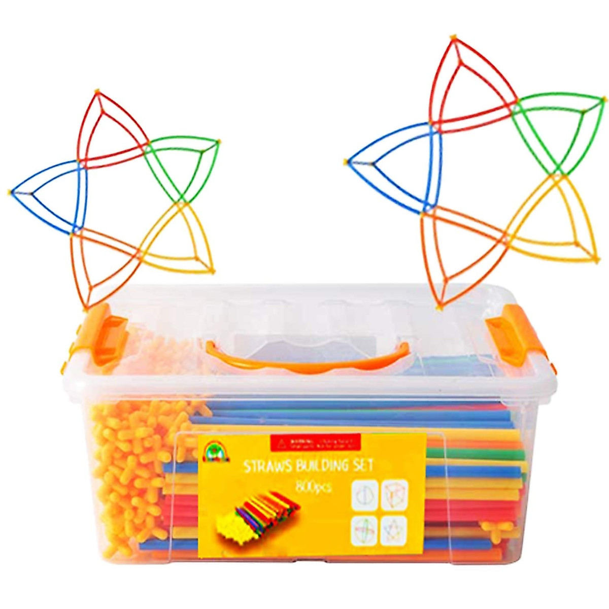 Straw Constructor STEM Building Toys 800 pcs-Colorful Interlocking Plastic Enginnering Toys- Fun- Educational- Safe for Kids- Develops Motor Skills-Construction Blocks- Best Gift for Boys and Girls