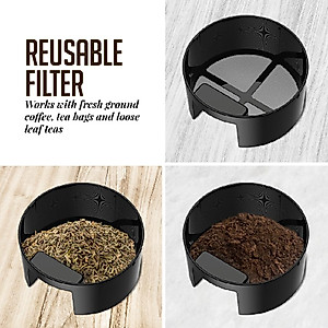 OVENTE 3-Quart Iced Tea and Coffee Maker with Strength Selector & Infuser Chamber - Perfect for Iced Coffee, Latte, Tea, Lemonade, Flavored Water, Black CMT215B