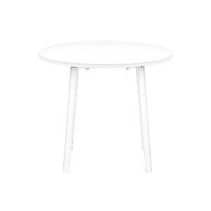 Monarch Specialties I 1011 Dining Table Set, 3pcs Set, Small, 35" Drop Leaf, Kitchen, White Metal and Laminate, Grey Fabric, Contemporary, Modern