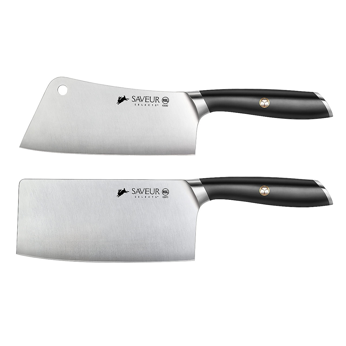 SAVEUR SELECTS 1026290 German Steel Forged 2-Piece Cleaver Set