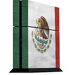 Skinit Decal Gaming Skin for PS4 Console - Originally Designed Mexico Flag Distressed Design