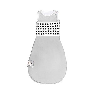 Nanit Breathing Wear Sleeping Bag – 100% Cotton Baby Sleep Sack - Works Pro Baby Monitor to Track Breathing Motion Sensor-Free, Real-Time Alerts, Size Medium, 6-12 Months, Pebble Grey