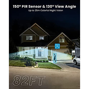 ieGeek Floodlight Camera Outdoor, 2K Wired Home Smart Security Cameras, 2.4G WiFi Flood Light Camera with Motion Sensor, Wiring 2600 Lumens Cam, Color Night Vision,Siren,2 Way Audio, Works with Alexa