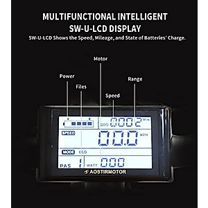 aostirmotor Electric Bike 500W 36V 13Ah Ebike, 26x4.0 inch Fat Tire Ebike, Electric Mountain Bike，Electric Bike for Adults