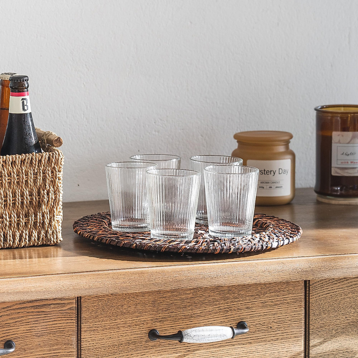 Artera Wicker Rattan Charger Plates - Set of 8, 13 inch Round Woven Plate Holder, Decorative Service Plates for Home, Professional Fine Dining Perfect for Events & Dinner Parties