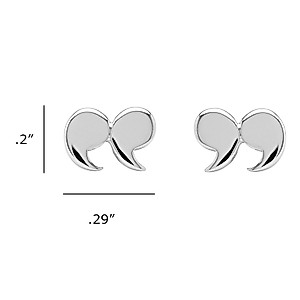 Boma Jewelry Sterling Silver Quotation Mark Stud Earrings