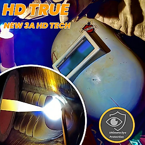 HD Shade 5-13 2x4 1/4 Auto Darkening Welding Lens, Adjustable HD Welding Lens 2x4 with True Color Blue Technology, 2x4 Welding Lens Replacement for Standard Welding Hoods and Welding Helmets