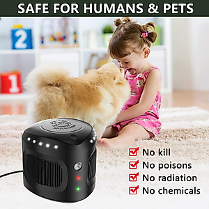 KICKOUTOR Plug-in Rodent Repellent, 4-in-1 Ultrasonic Pest Repeller Mouse Blocker Rat Deterrent with High-Powered Ultrasound & 10 LED Strobe Lights for 360° Humane & Effective Indoor Pest Control