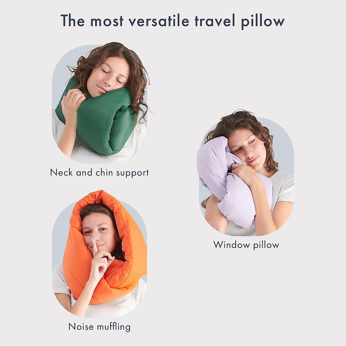 Huzi Infinity Pillow - Travel Neck Pillow - Versatile Soft 360 Support Scarf - Machine Washable - Home Travel Flight Road Trips (Ochre Yellow)