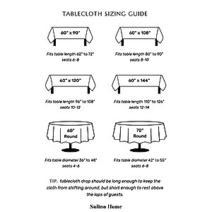 Solino Home Pure Linen Tablecloth – Natural 60 x 90 Inch – 100% Linen Classic Hemstitch Tablecloth for Summer, Wedding, Indoor, Outdoor – Handcrafted from European Flax