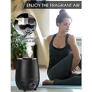 NEW Cool Mist Humidifiers for Bedroom Quiet, Top Fill Ultrasonic Humidifier, Filter Free Air Humidifier for Office, Plants, Nursery, Personal Nightstand Desk Small Room Humidifier(0.79Gal/3L)