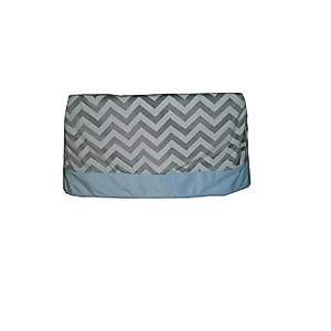 Baby Doll Minky Chevron Crib Skirt/Dust Ruffle, Blue