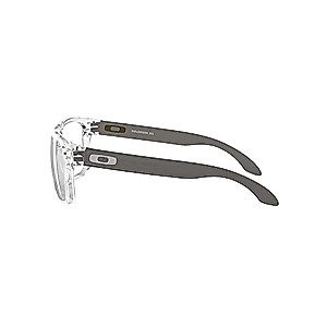 Oakley Men's Ox8156 Holbrook Rx Square Prescription Eyeglass Frames, Polished Clear/Demo Lens, 56 mm