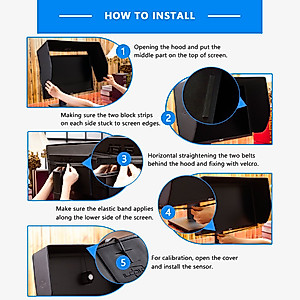 iLooker-25P 25&24 inch Thick Frame LCD LED Video Monitor Hood Sunshade Sunhood for Dell HP Viewsonic Philips Samsung LG EIZO NEC ASUS ACER BENQ AOC Lenovo iMac Fits Monitor Frame Width 565-580mm