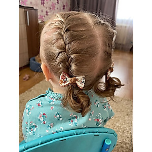 30 Pcs(15 pairs) Baby Girl Hair Ties With Bows 1.2 Inch Small Toddler Girls Ponytail Holders Pigtails Elastic Bands Hair Accessories For Kids