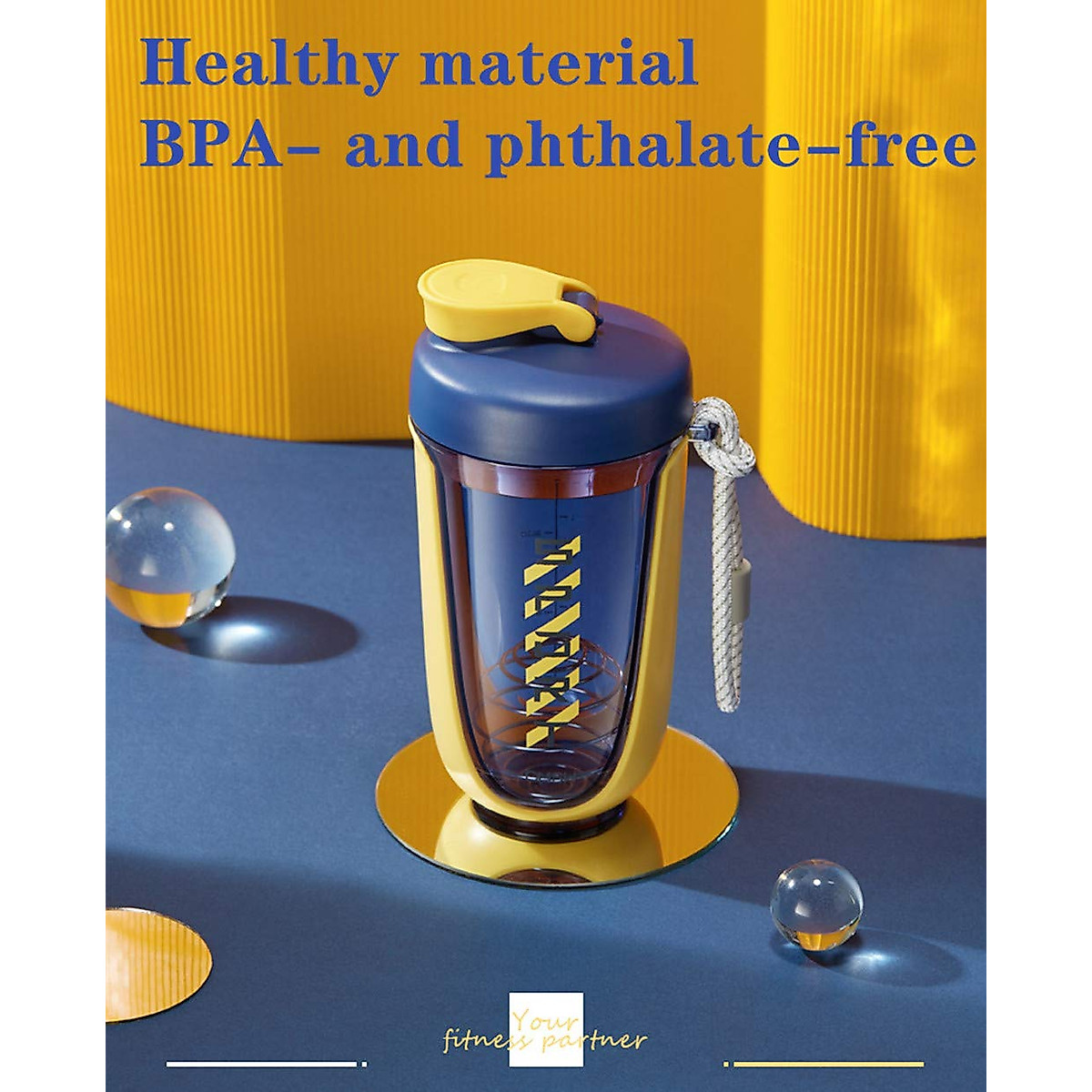 Shaker Bottle Perfect for Protein Shakes and Pre Workout Shaking Cup Protein Powder Milkshake Cup Sports Fitness Water Cup Mixes Protein Shaker Bottle，20-Ounce(Green)