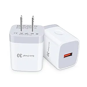 Quick Charge 3.0 USB Charger,GiGreen 2-Pack Fast Charging Wall Plug Adaptive Power Block Compatible iPhone 14 Pro Max 13 12 11 X,Samsung Galaxy S23 Ultra A14 5G A13 S21FE A53 A23 A03s S22,Pixel 7Pro 6