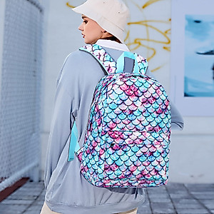 Girls Backpack Preschool School Bag for Kids Elementary Kindergarten Backpack Bookbag (Mermaid)