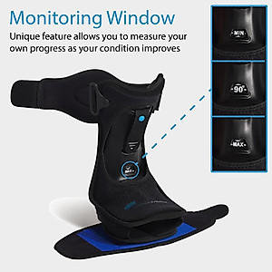 Ovation Medical Hybrid Night Splint - Comfortable and Supportive Plantar Fasciitis Night Splint - Premium Nighttime Foot Brace for Heel Pain - Combination Posterior and Dorsal (Small-Medium)