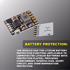 HUAREW 5V 2A Charge and Discharge Integrated Module 3.7V/4.2V Lithium Battery Mobile Power Plate Charge and Discharge Protection (6 PCS)