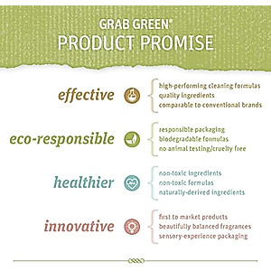 Grab Green Stoneworks Laundry Detergent Pods, Powered by Naturally-Derived Plant & Mineral-Based Powder Pods, Fragrance Free Rain, 50 Count (Pack of 1) Loads-EPA Safer Choice Certified