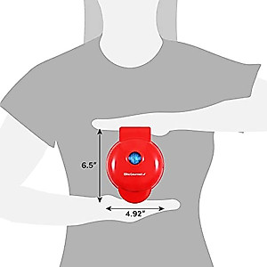 Elite Gourmet EWM015R# Electric Nonstick 4.5-inch Mini Waffle Maker, Belgian Waffles, Compact Design, Hash Browns, Keto, Snacks, Sandwich, Eggs, Easy to Clean, Red