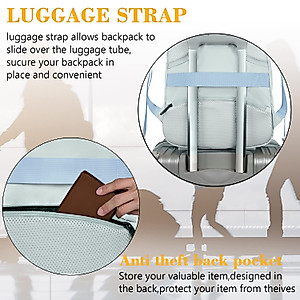 MATEIN Travel Laptop Backpack, Lightweight Anti Theft School Bookbag for Girls Boys and Students with USB Charging Port, Water Resistant 15.6 Inch Computer Bag Sturdy College Daypack Gift for Women