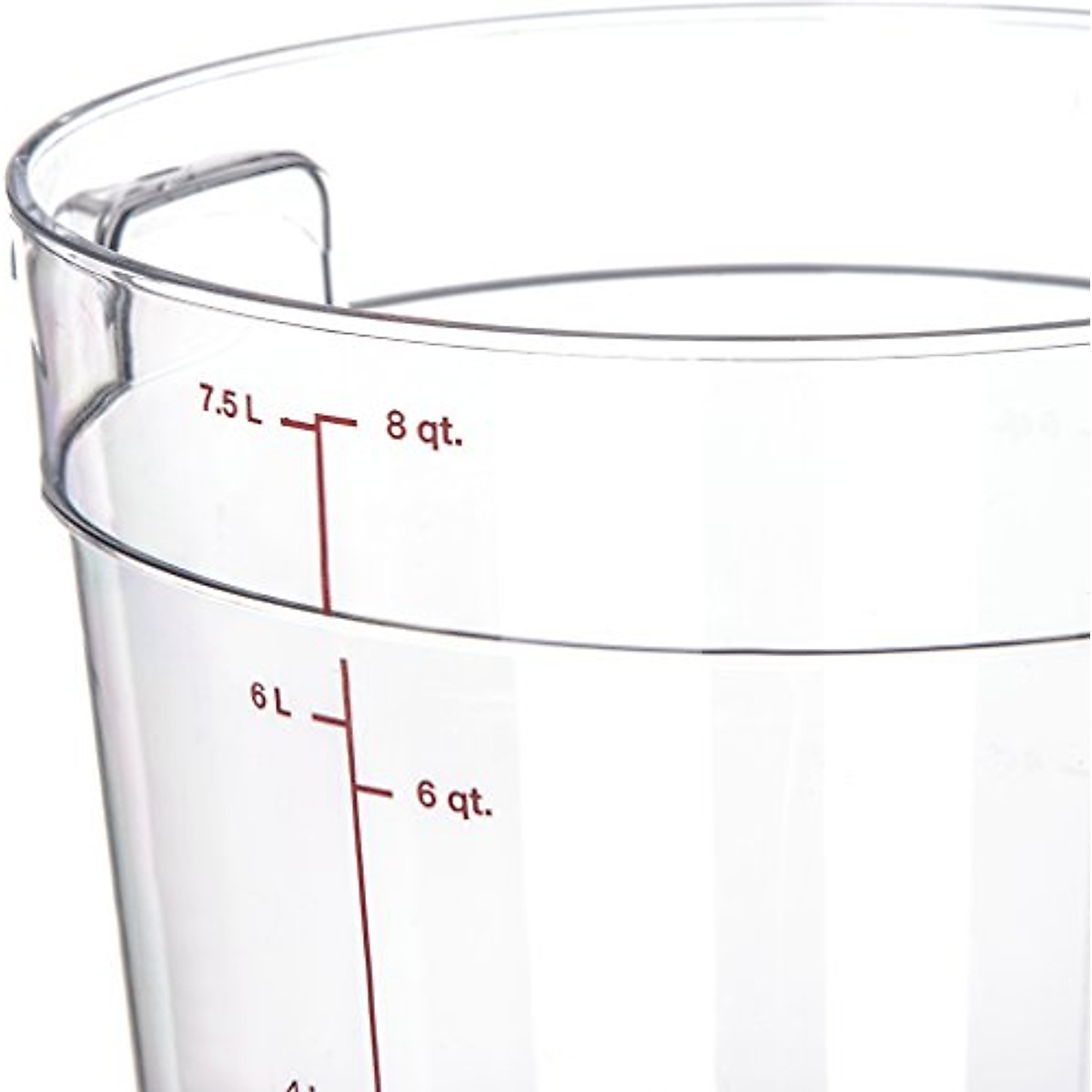 Carlisle FoodService Products 1076607 StorPlus Polycarbonate Round Food Storage Container, 8 Quart, Clear