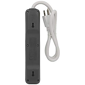 Prime Wire & Cable PB801118 6-Outlet Power Strip with 14-3 SJT 1.5-Feet Cord, White