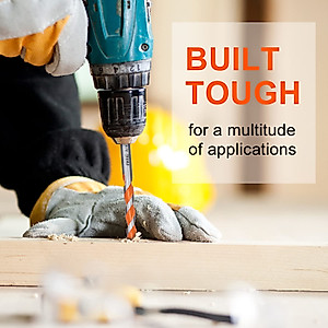 Overlord Punching Masonry Drill Bits Set for Tile, Brick, Cement, Concrete, Glass, Plastic, Cinder Block, Wood, Metal etc,Chrome Plated with Industrial Strength Carbide Tips (10 Pack) by Fryic